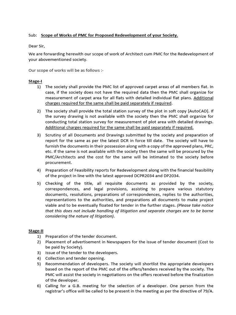 Sample Scope of Work | PDF