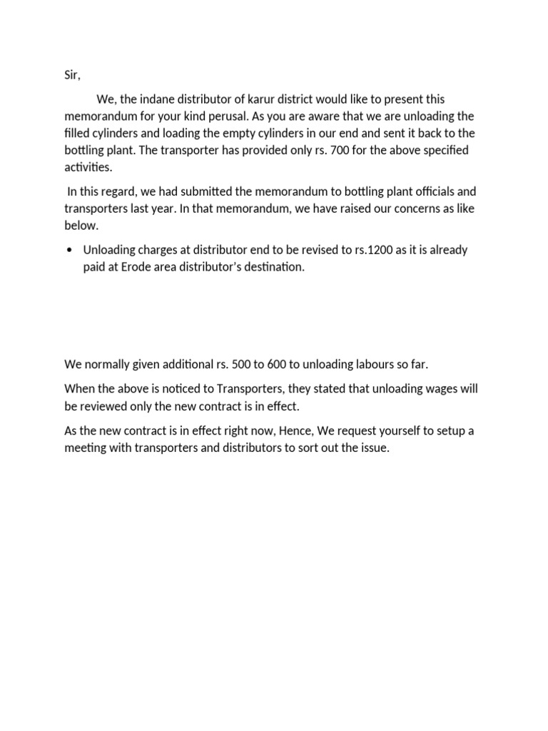 Leeter To Main Office | PDF