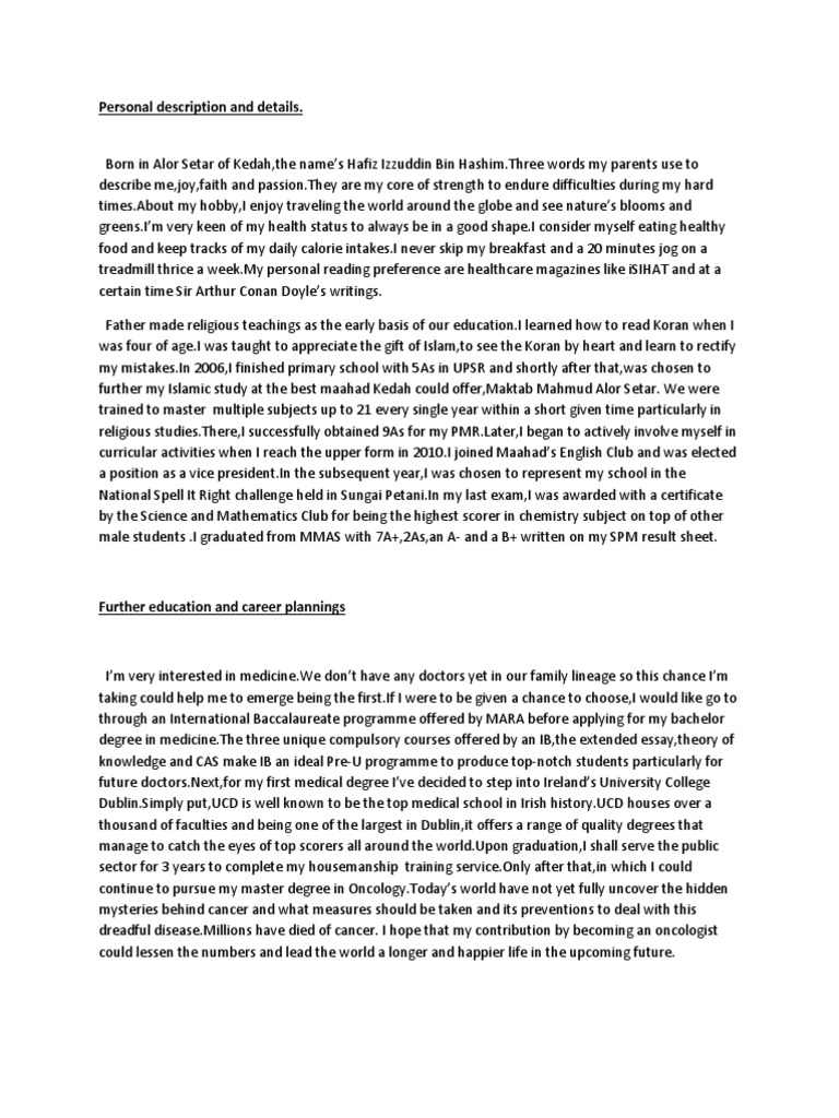 Essay MARA Modified Version | PDF | Bachelor's Degree | Medical School