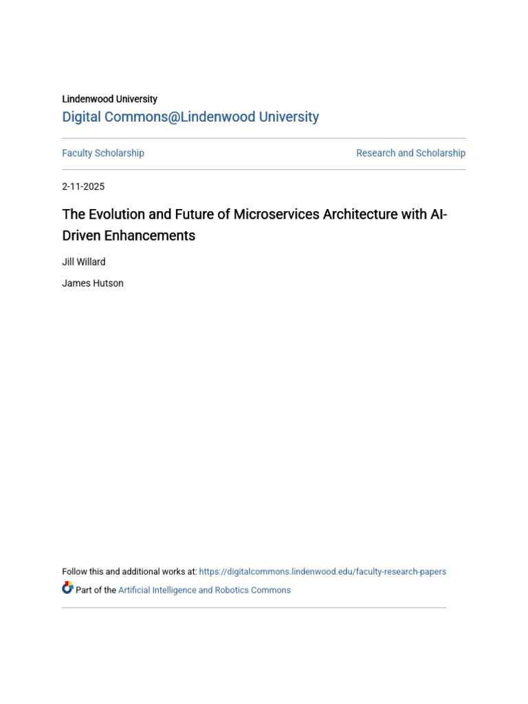 The Evolution and Future of Microservices Architecture With AI-Dr | PDF ...