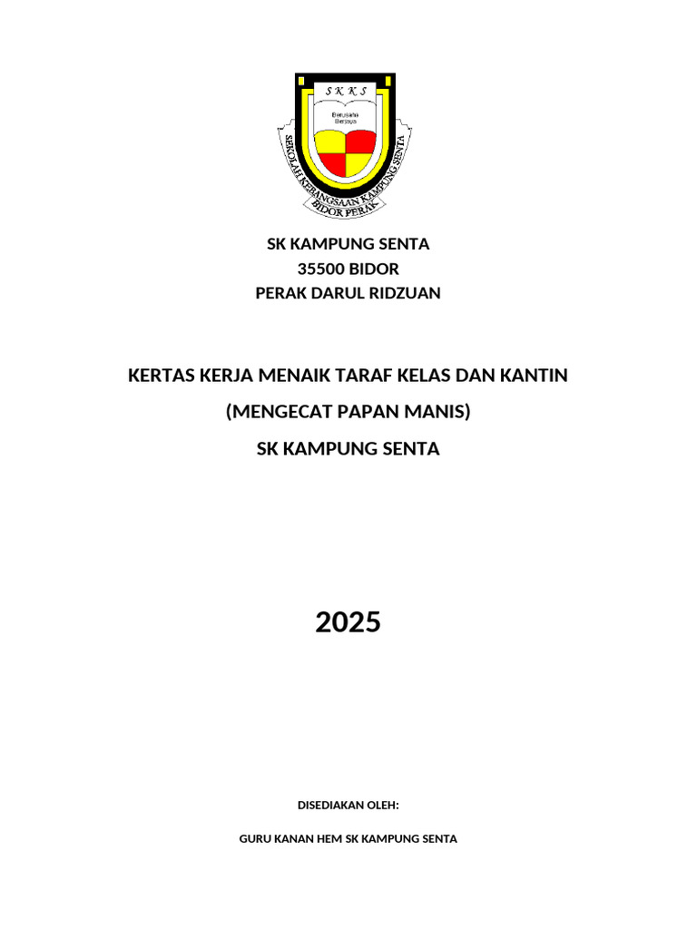 Kertas Kerja Naik Taraf 1.5 K | PDF