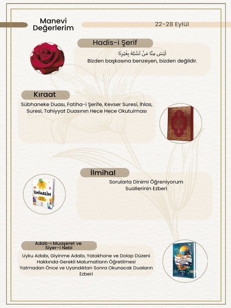 2025-26 Manevi Değerlerim S1-3 | PDF