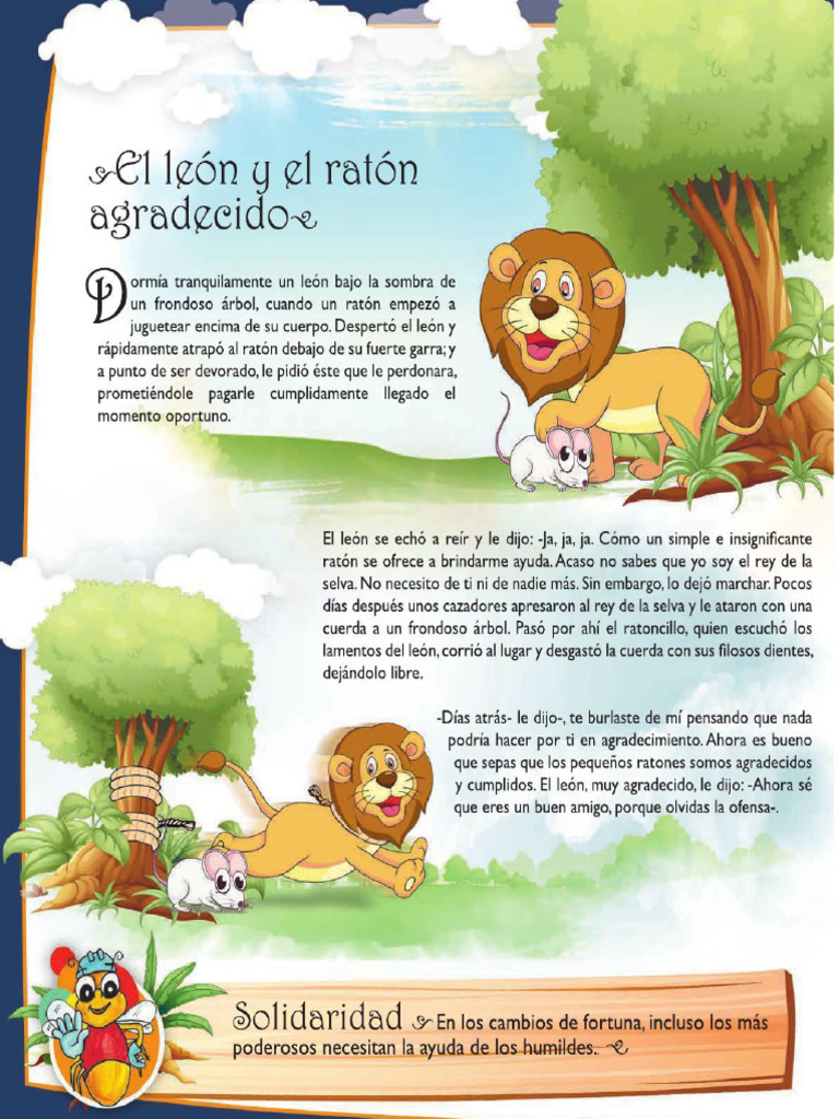 El León y El Ratón Agradecido | PDF