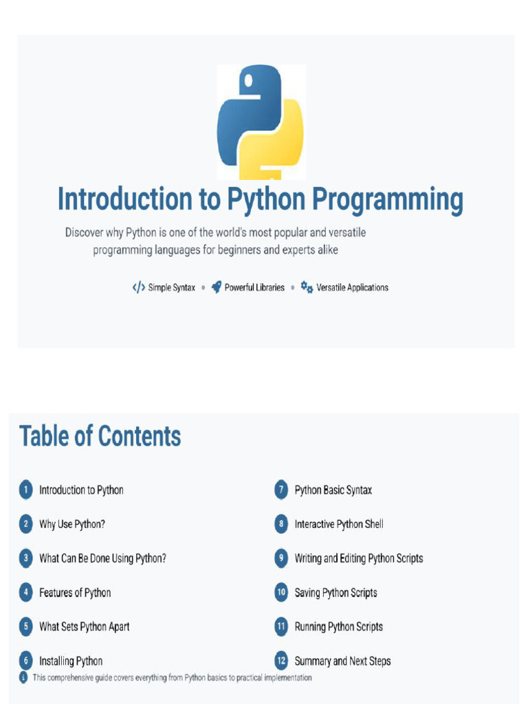 Python Basics Presentation - Lec - No 1 To 3 | PDF