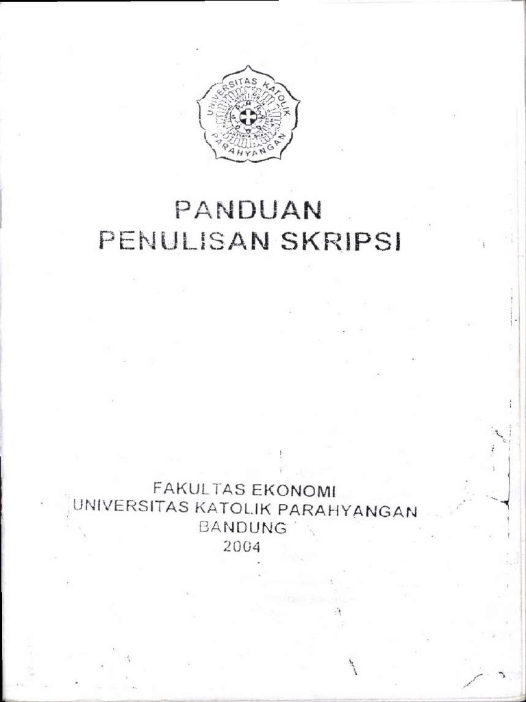 Panduan Penulisan Skripsi Unpar | PDF