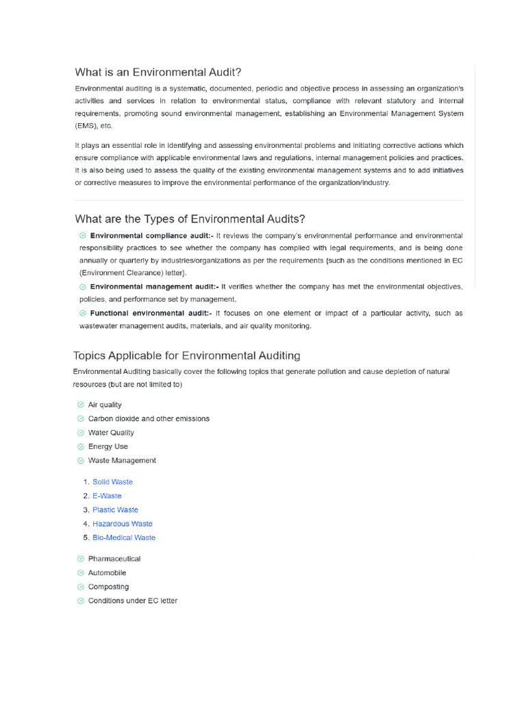 3.2 Environmental Auditing | PDF