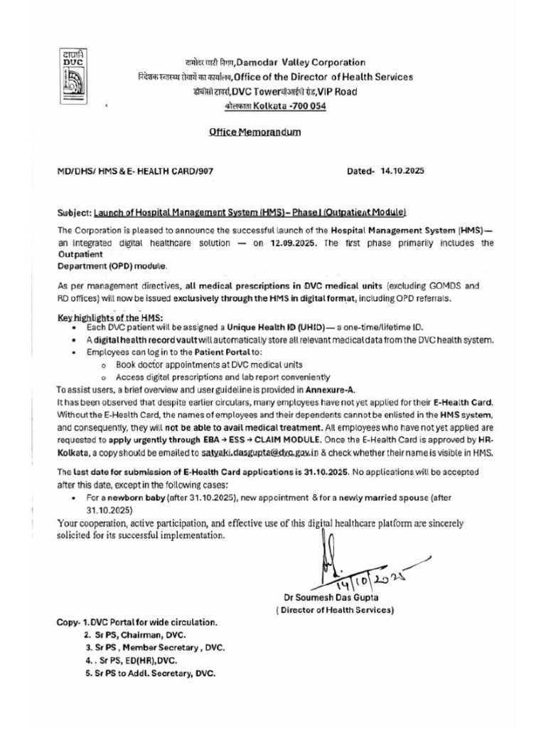 Launch of HMS and E-Health Card Notice | PDF | Health Care | Practice ...