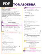 Class 12 Vector Algebra Formula Sheet | PDF | Euclidean Vector ...