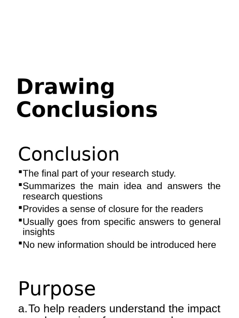 Drawing Conclusions | PDF