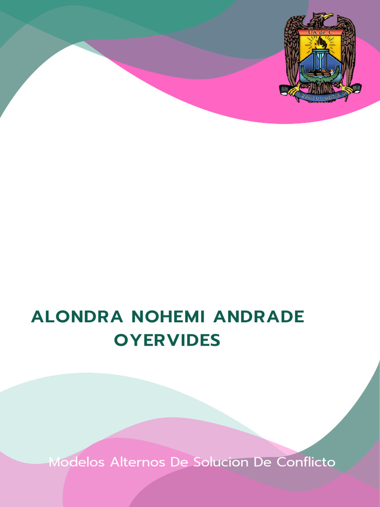 Andrade - Alondra - A - Formas de Solución de Un | PDF | Arbitraje ...