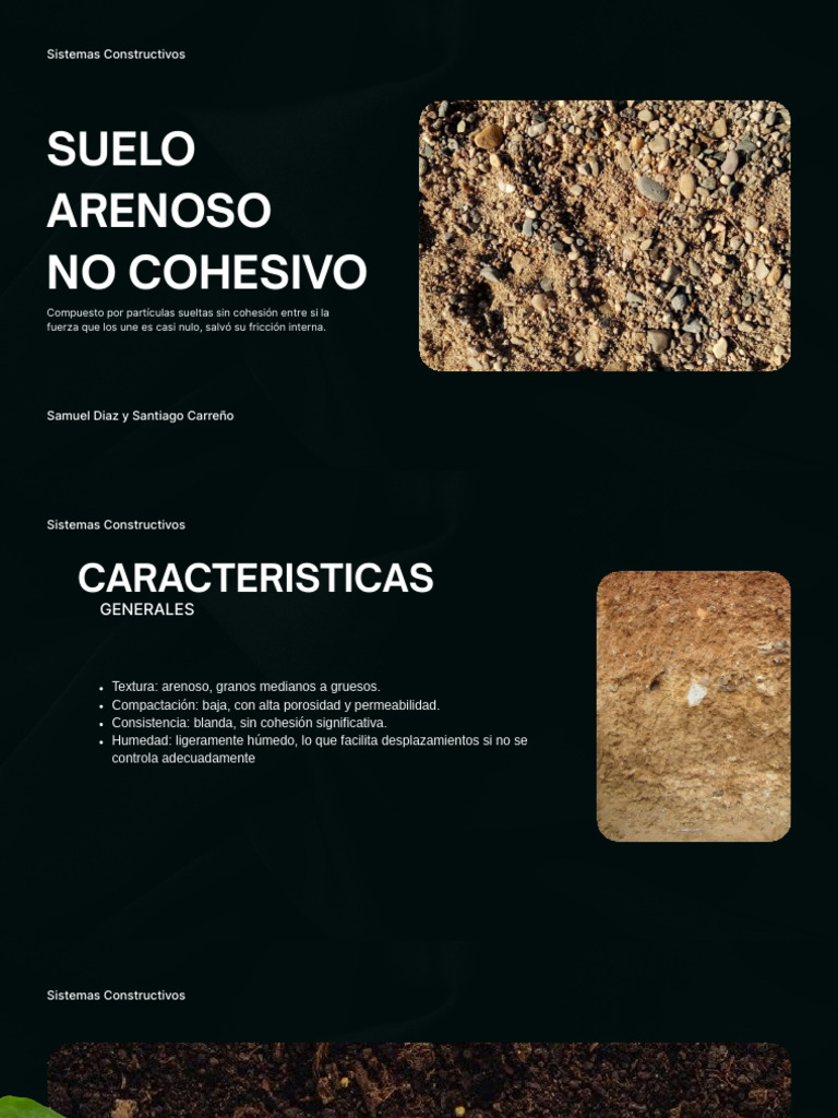 Suelo Arenoso No Cohesivo Con Uso en Detalle | PDF | Suelo | Fundación ...