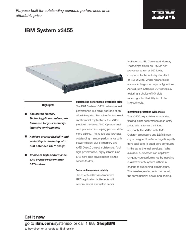 IBM x3455 | PDF | Multi Core Processor | Advanced Micro Devices