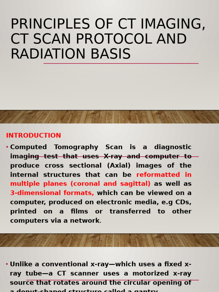 Principles of CT Imaging, CT Scan Protocol | PDF | Ct Scan | Radiography