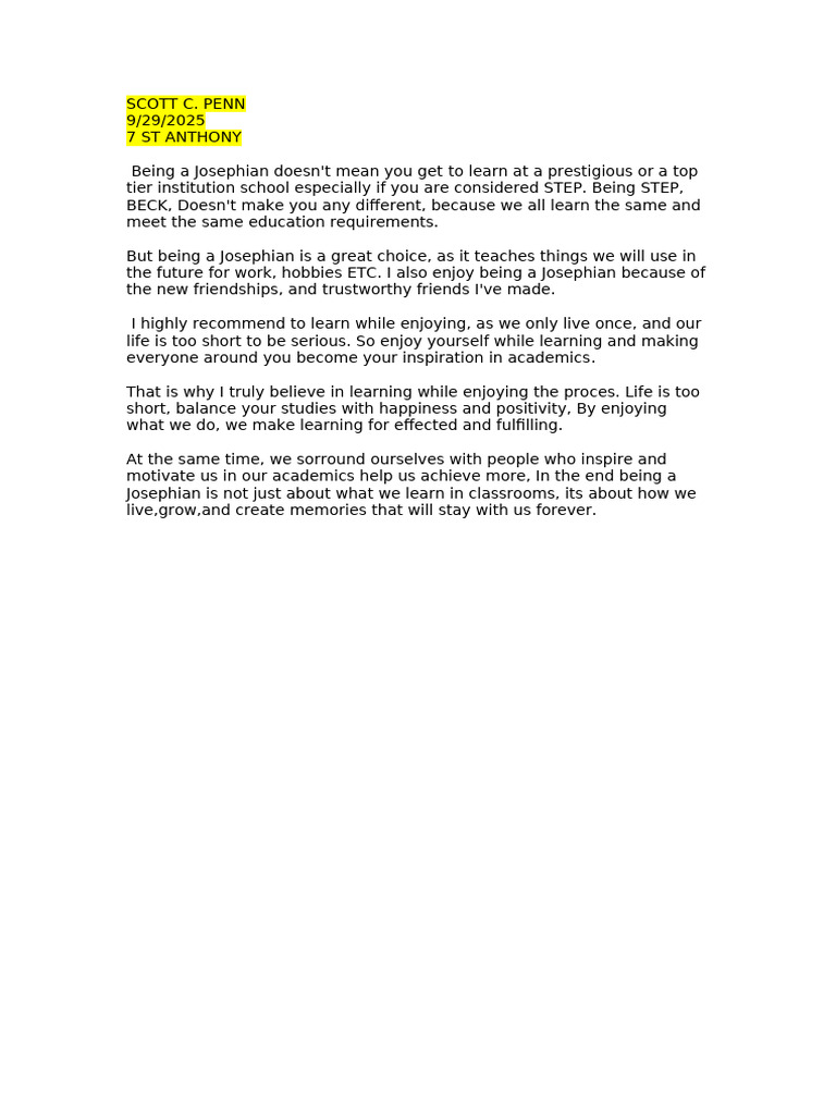 One Sunny Morning | PDF