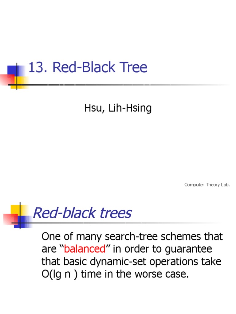 13 Red-Black Trees | PDF | Applied Mathematics | Theoretical Computer Science