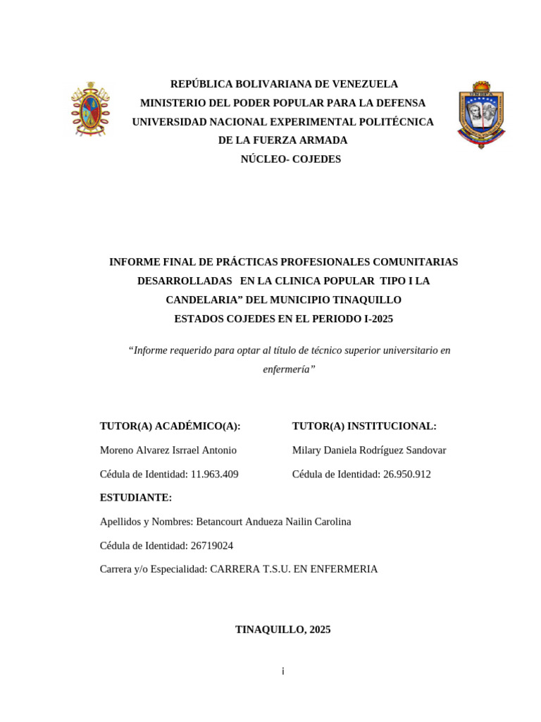 Informe Final Nailin Carolina 20205 | PDF | Residuos | Comportamiento