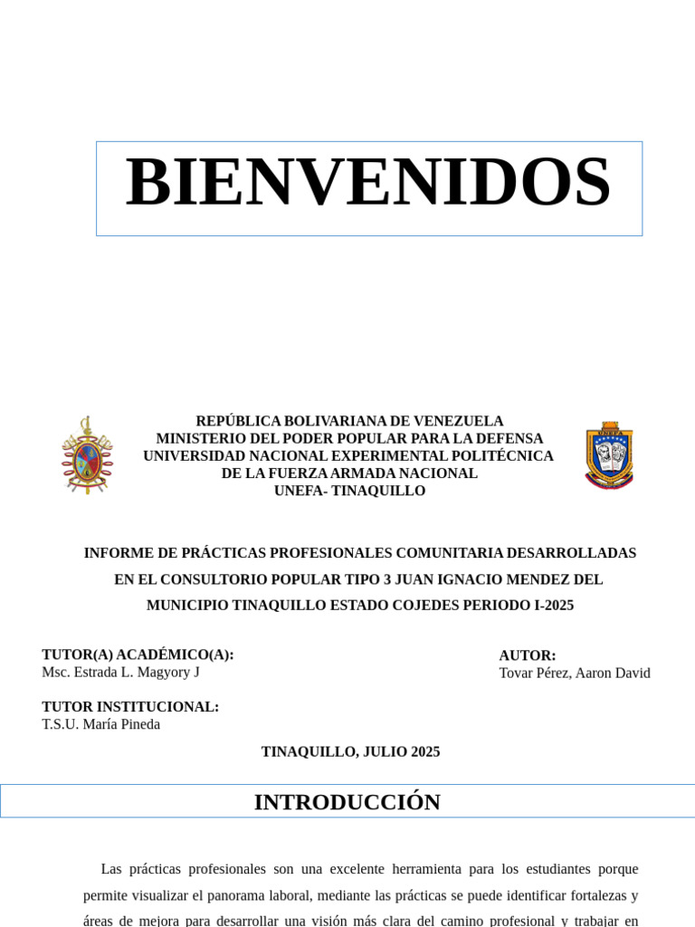 Tovar Aaron Informe Final 1-2025 - 045023 | PDF | Enfermería ...