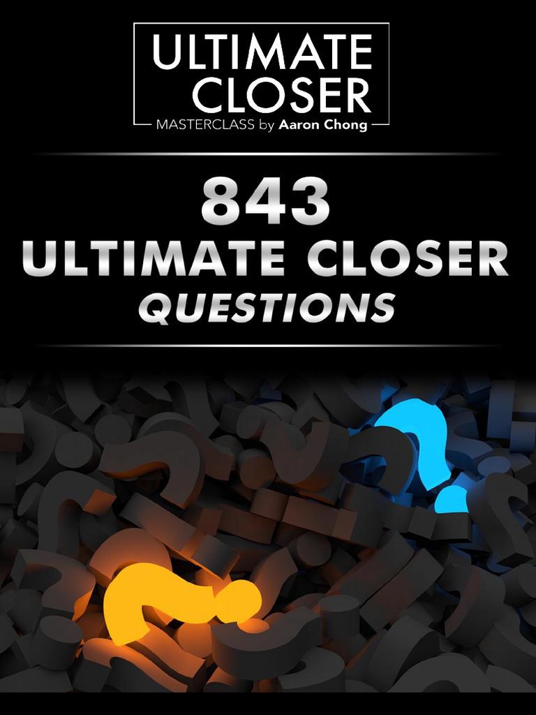 843 Ultimate Questions For Every Sales Situation | PDF | Customer ...
