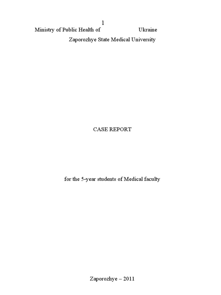 Gynecology Case Report Sample For ZSMU, Ukraine | PDF | Medical ...