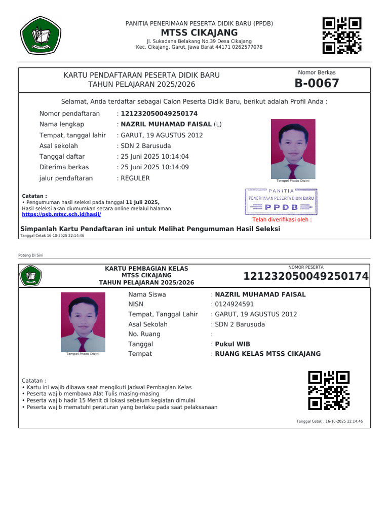 Kartu-Nazril Muhamad Faisal-121232050049250174-16102025221446 | PDF