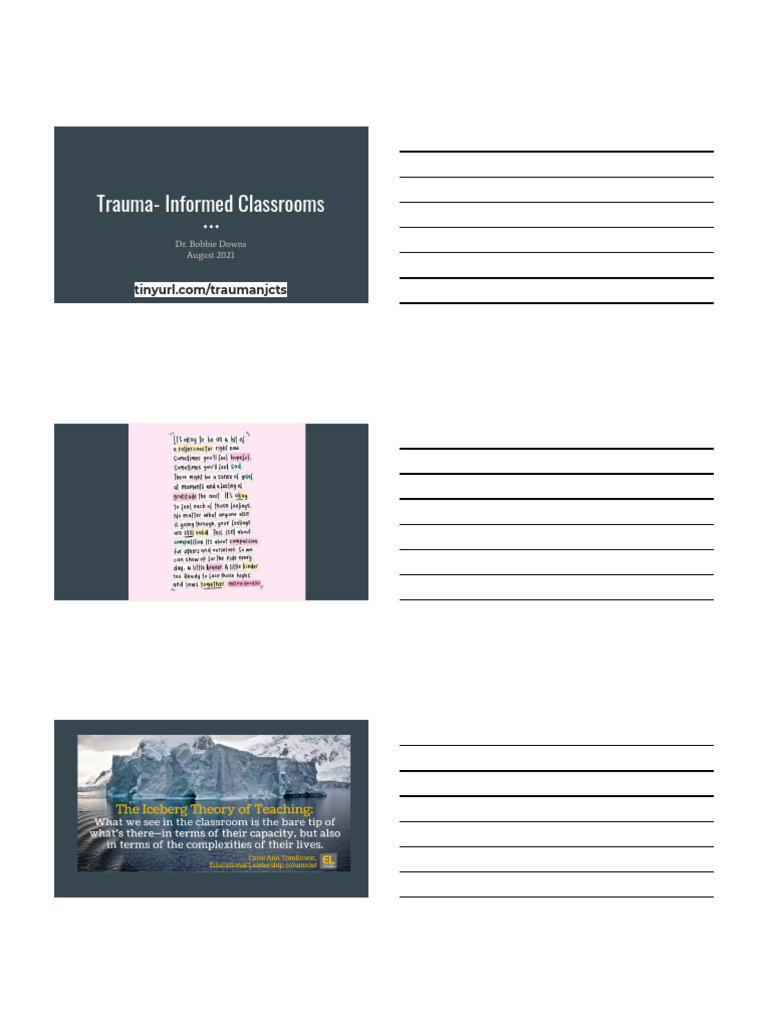 Trauma-Informed Strategies for Classrooms | PDF | Psychological Trauma ...