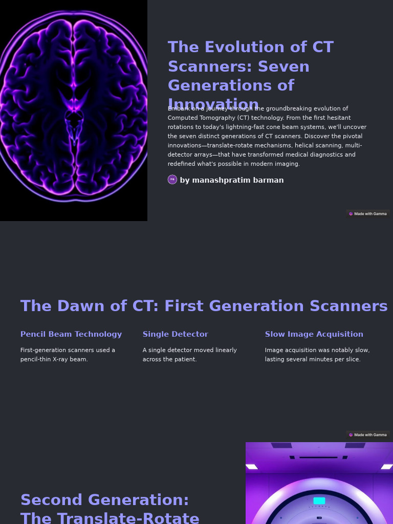 The Evolution of CT Scanners Seven Generations of Innovation | PDF | Ct ...