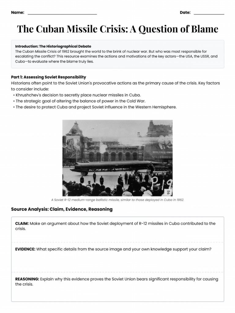 The Cuban Missile Crisis - Blame and Responsibility | PDF