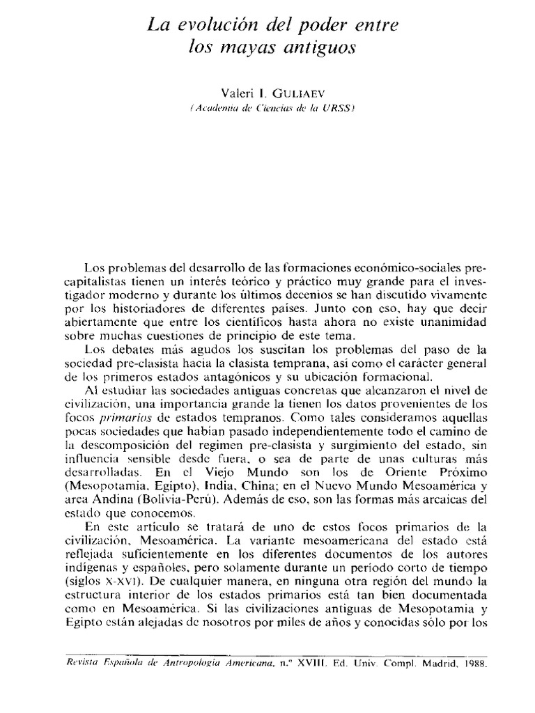 Evolución del poder en la civilización maya | PDF | Civilización maya ...