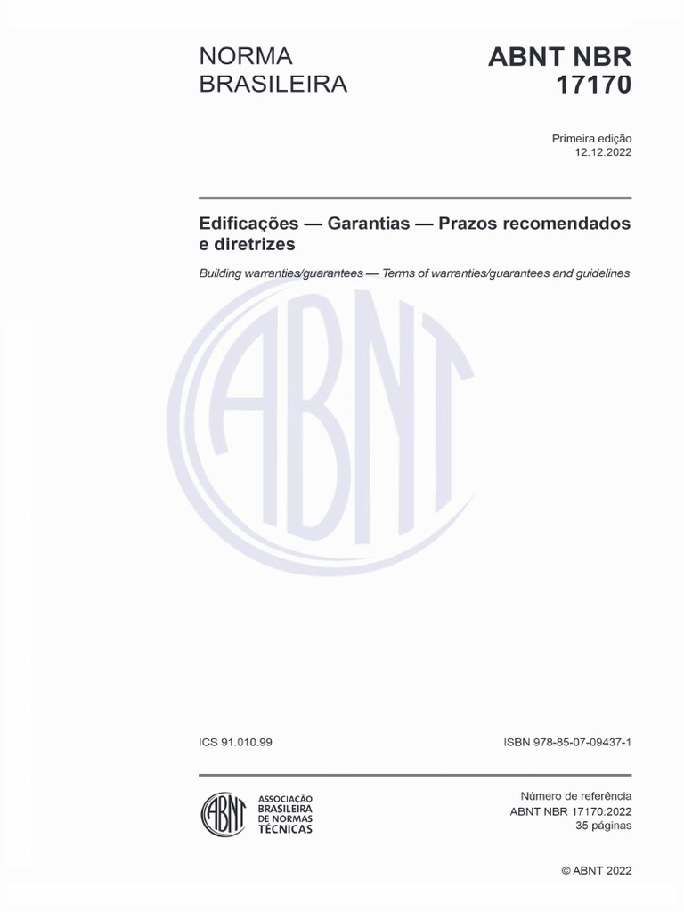 Abnt NBR 17170 | PDF