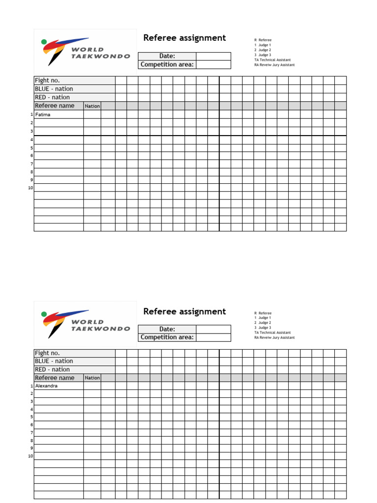 Referee Assignment | PDF | Sports Rules And Regulations | Sports