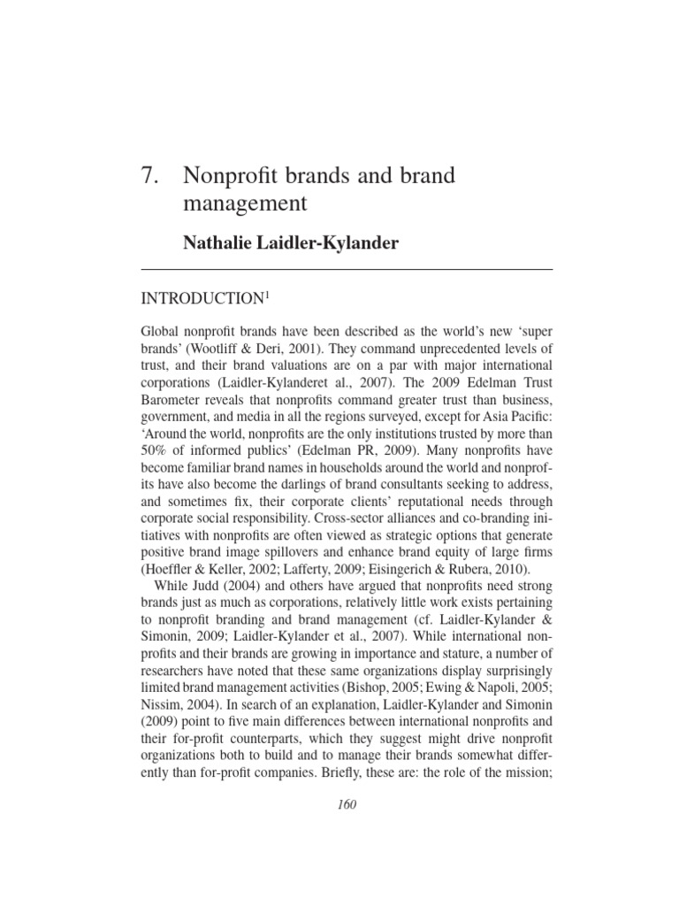 2012 Nathalie Laidler-Kylander - Non-Profit Brands and Brand Management ...