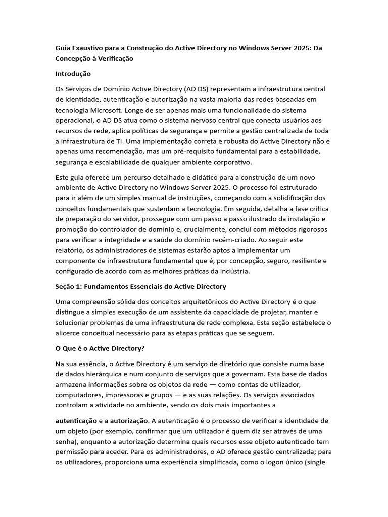 Análise do Active Directory no Windows Server | PDF | Diretório ativo ...