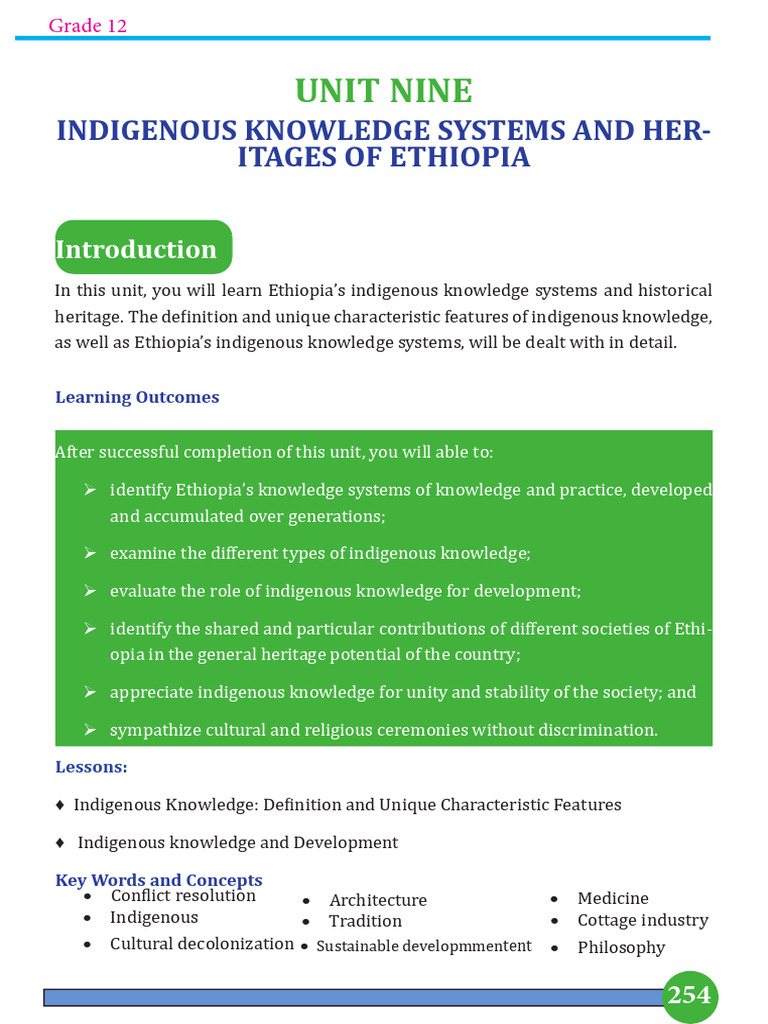 Indigenous Knowledge in Ethiopia | PDF | Cultural Heritage | Ethiopia