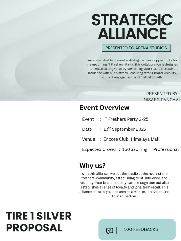 Strategic Alliance for IT Freshers Party | PDF