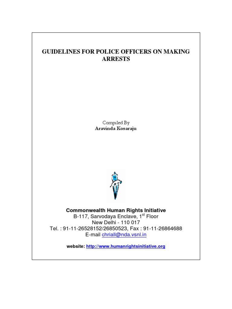 Police Arrest Guidelines in India | PDF | Arrest | Criminal Procedure ...
