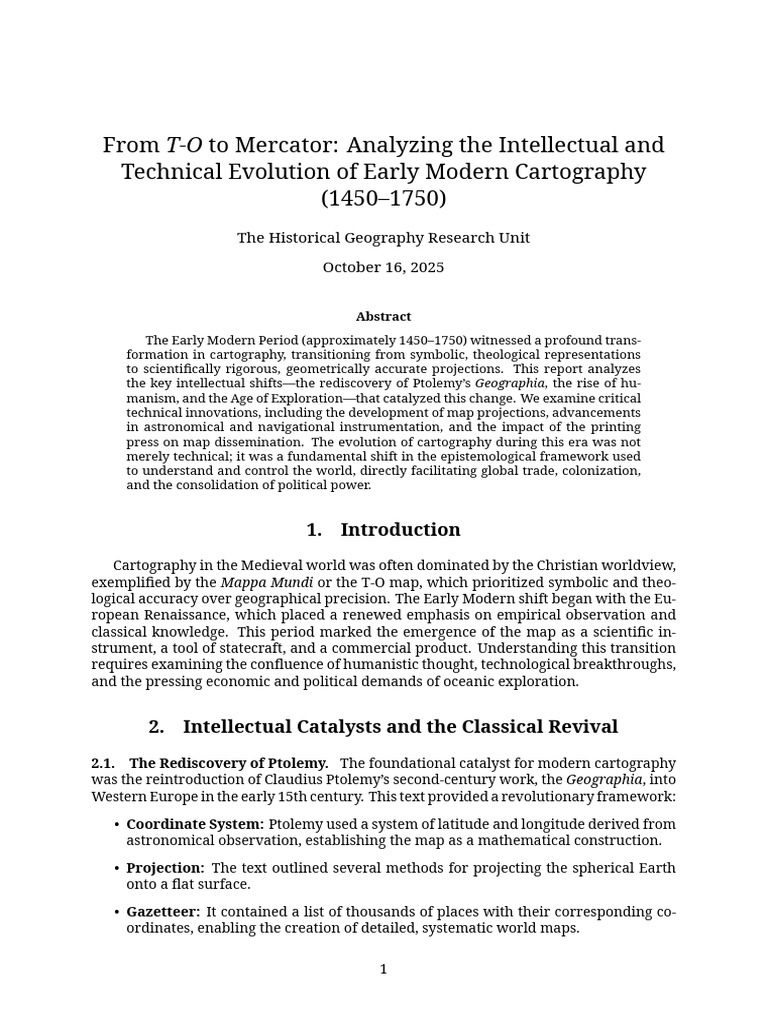 Evolution of Early Modern Cartography | PDF | Cartography | Map