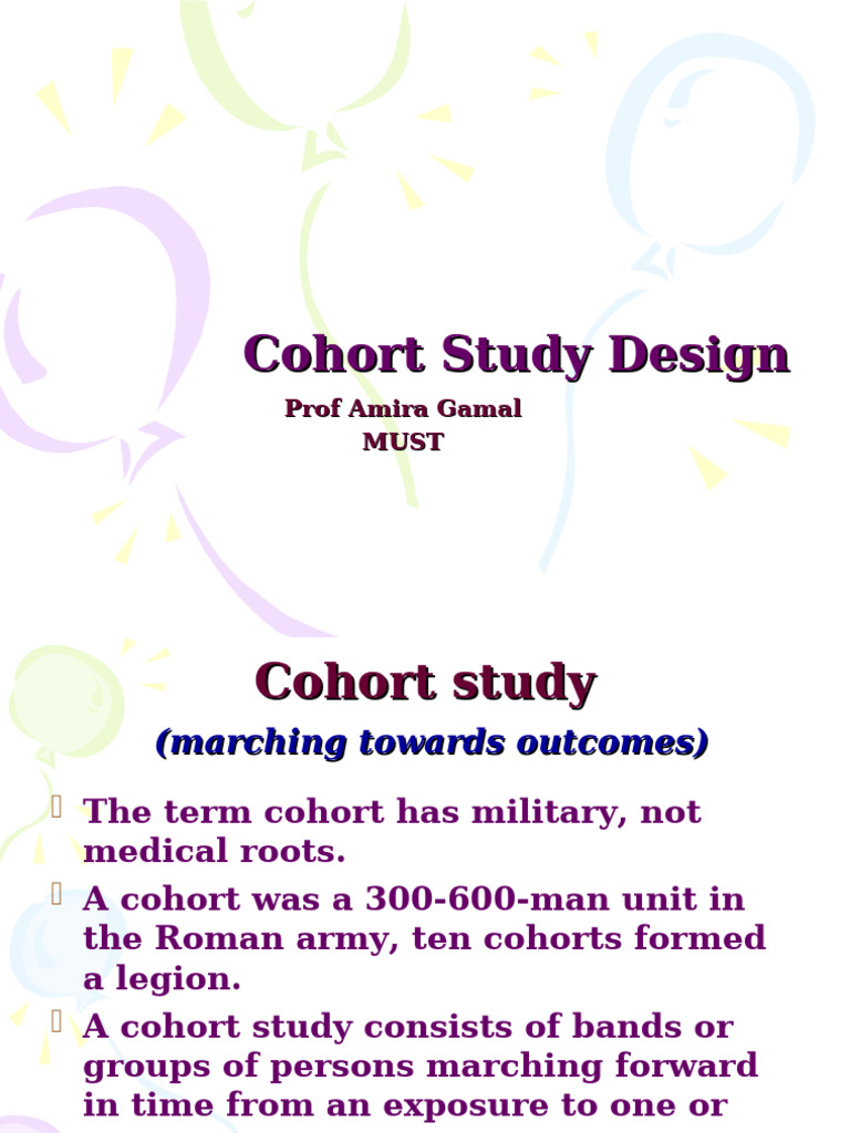 Cohort Study Design 2022must | PDF | Cohort Study | Relative Risk