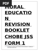 Moral Education Notes for Forms 1-3 | PDF | Morality | Value (Ethics)