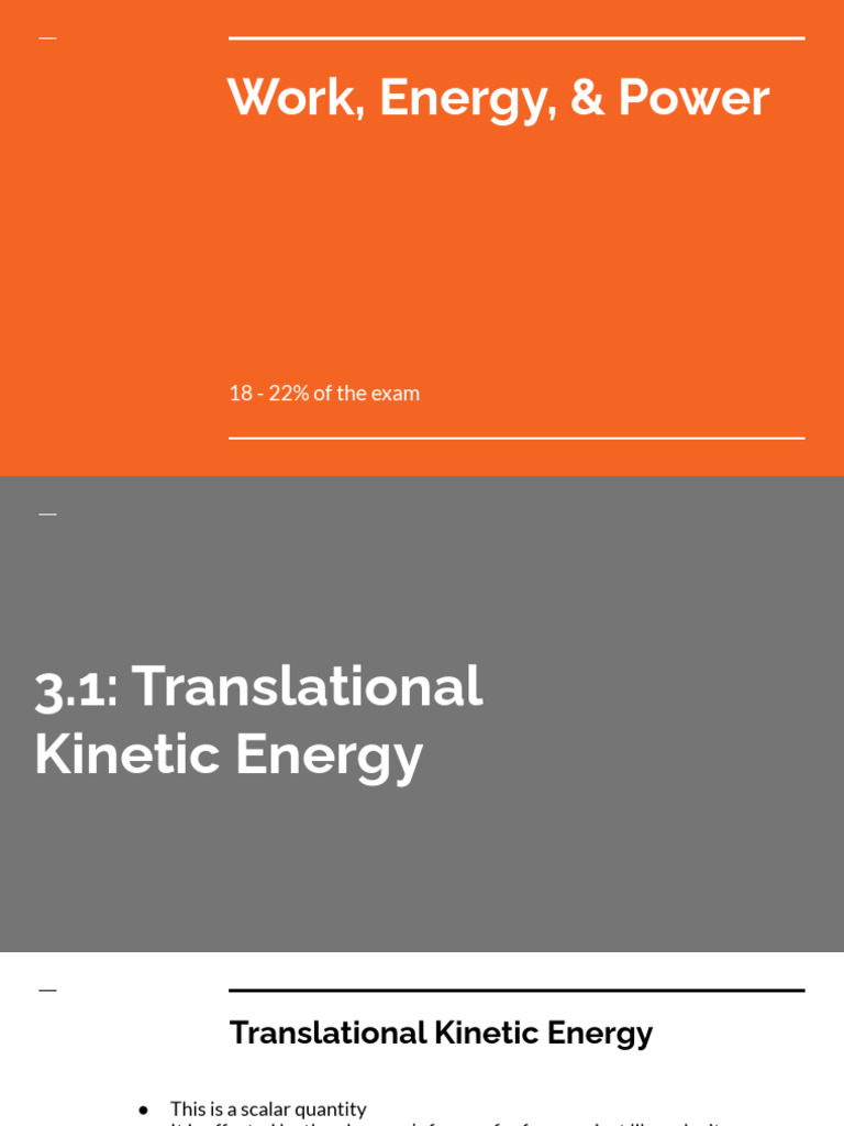 Work, Energy, and Power Overview | PDF | Force | Potential Energy