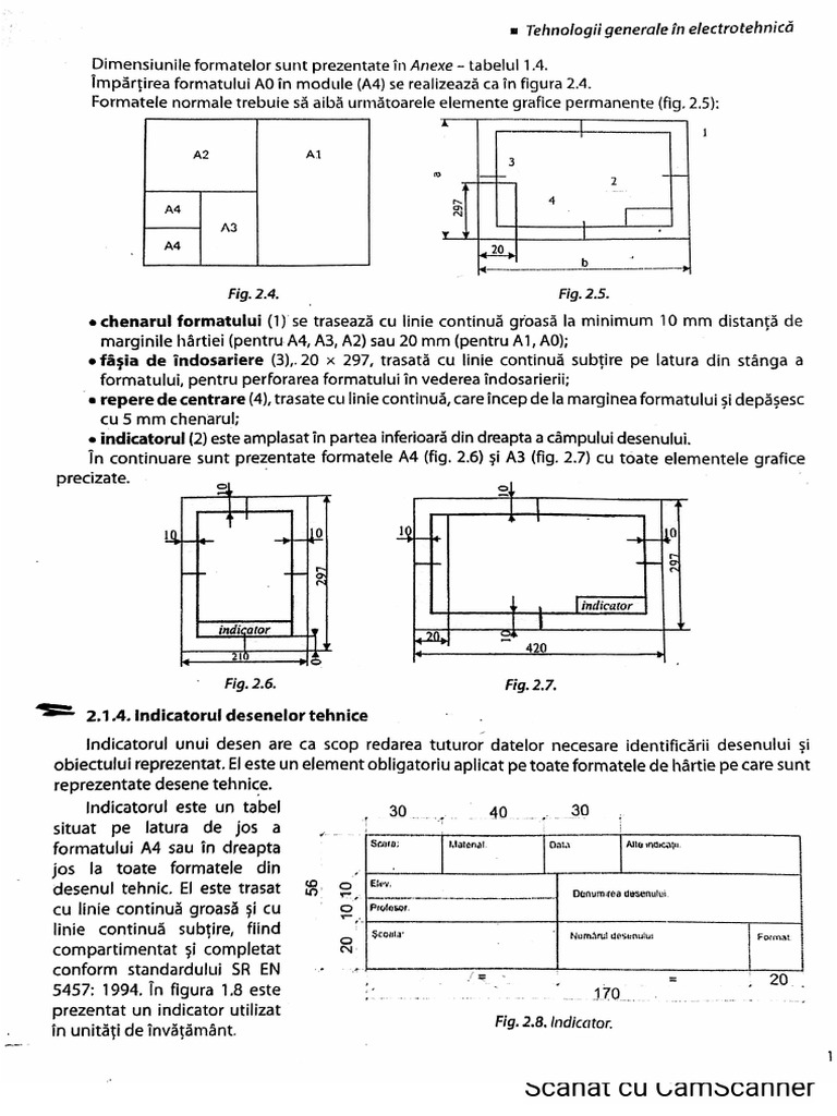 Formate În Desenul Industrial. 2. Indicatorul Desenelor Tehnice. | PDF