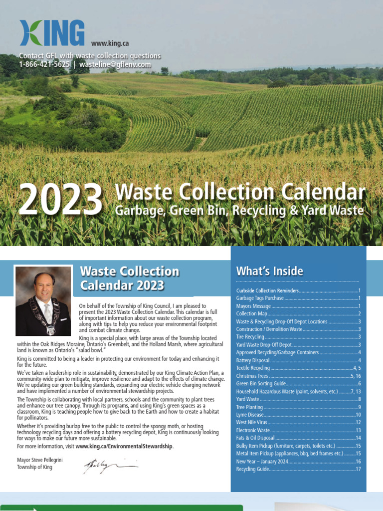 2023 King Calendar - Final | PDF | Waste | Municipal Solid Waste