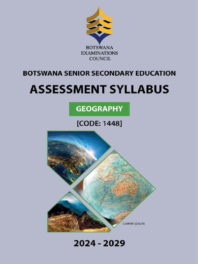 Geography Assessment Syllabus for BGCSE | PDF | Educational Assessment ...