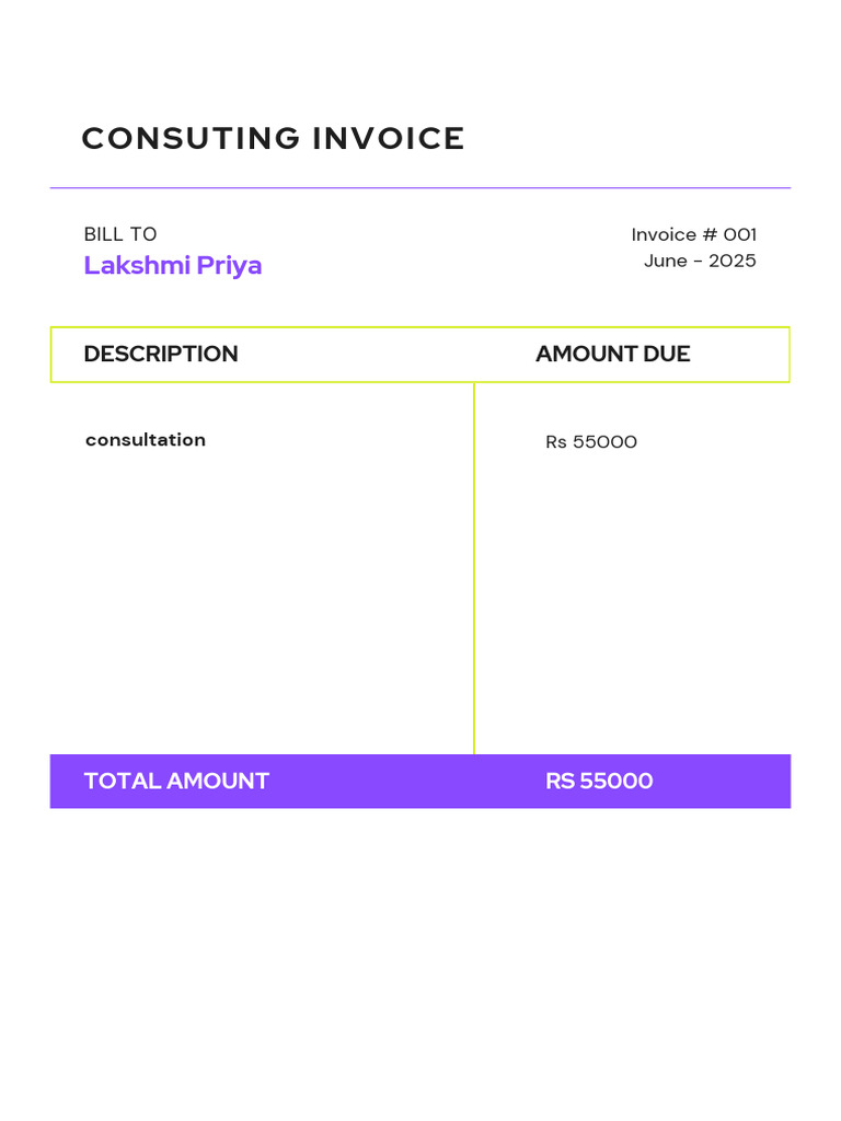 Consuting Invoice | PDF