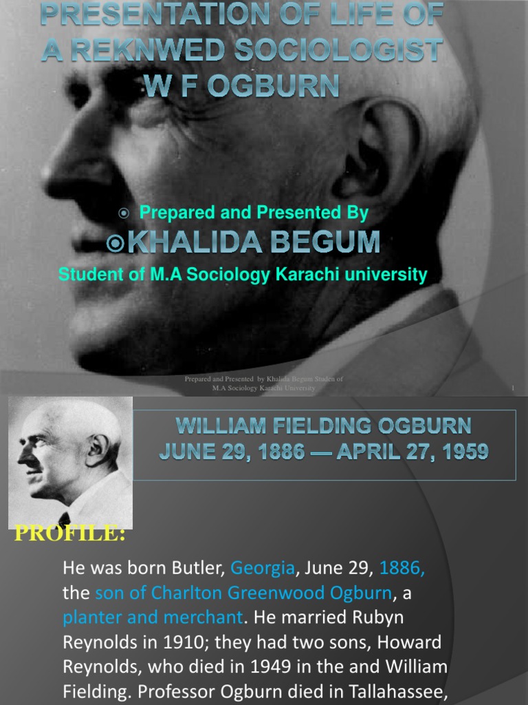 William Fielding Ogburn | Sociology | Invention
