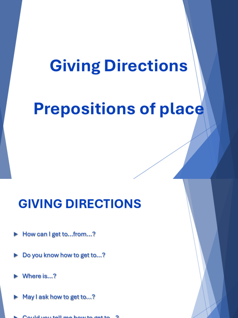 Essential Phrases for Giving Directions | PDF
