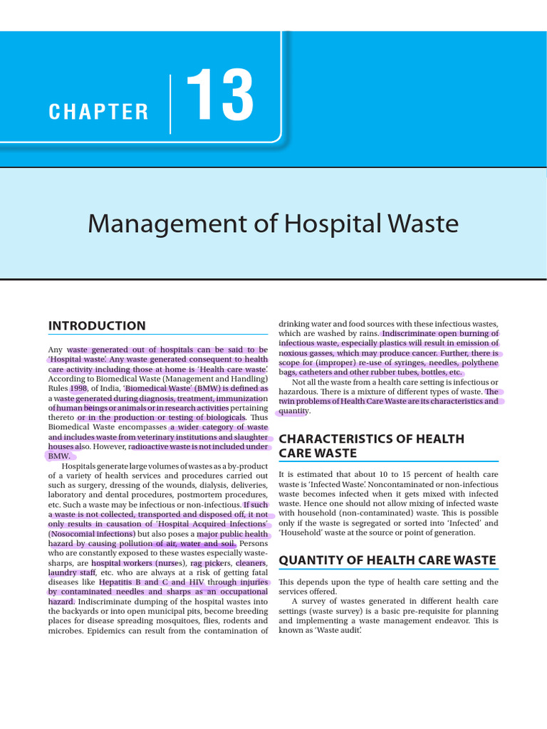 Hospital Waste Management Guidelines | PDF | Waste | Incineration