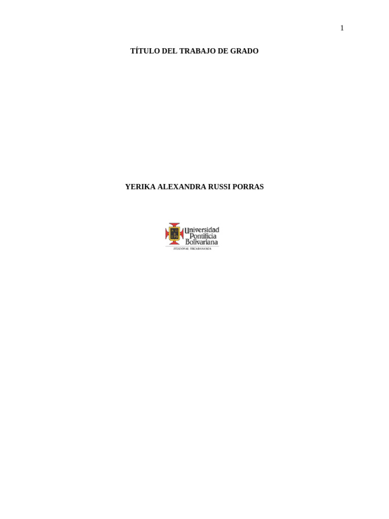 Trabajo de Grado de Yerika Russi Porras | PDF | Investigación | Science