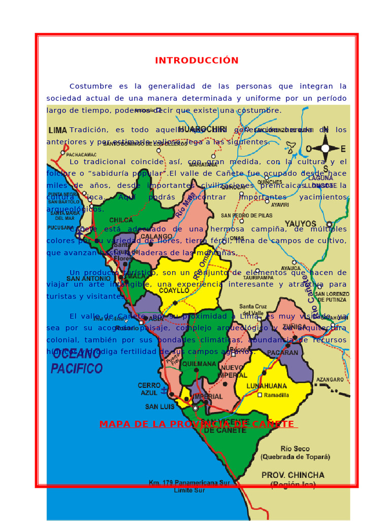 Valle de Cañete: Historia y Turismo | PDF