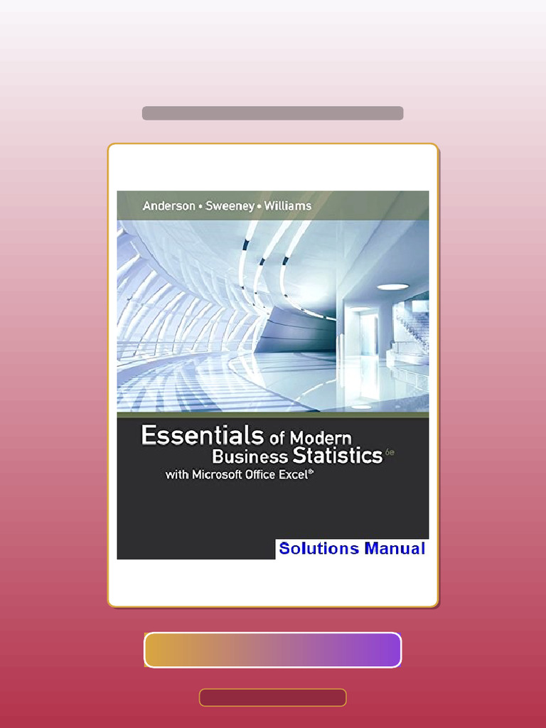 Complete Essentials of Modern Business Statistics With Microsoft Excel ...