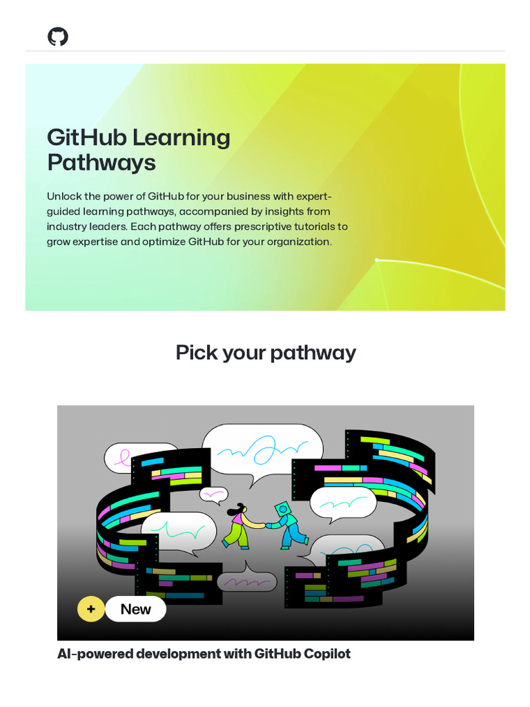 GitHub Learning Pathways - GitHub Resources | PDF